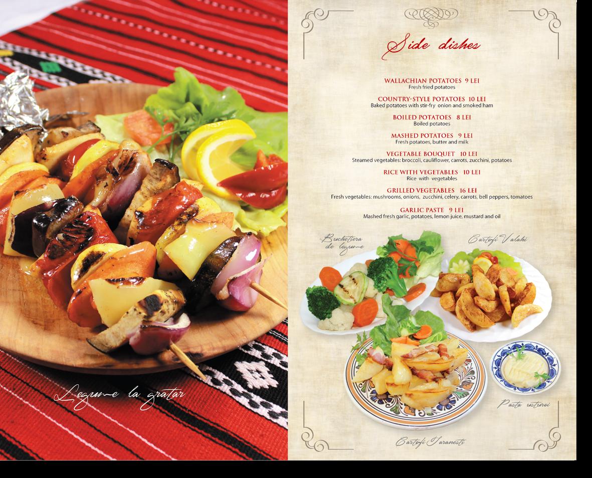 Menu at Vatra, Bucharest, Strada Ion Brezoianu 19