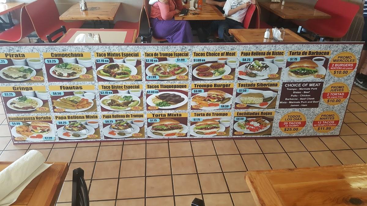 Menu at Fito's Tacos De Trompo restaurant, Dallas, W Davis St