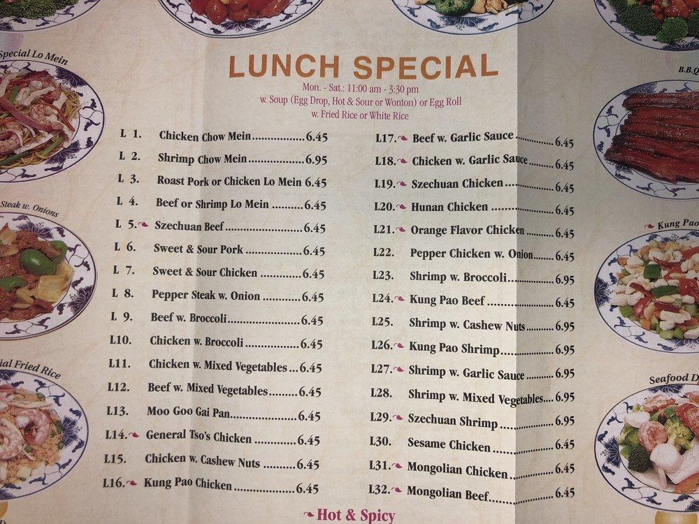 Menu at Golden China menu restaurant, Spring, I-45