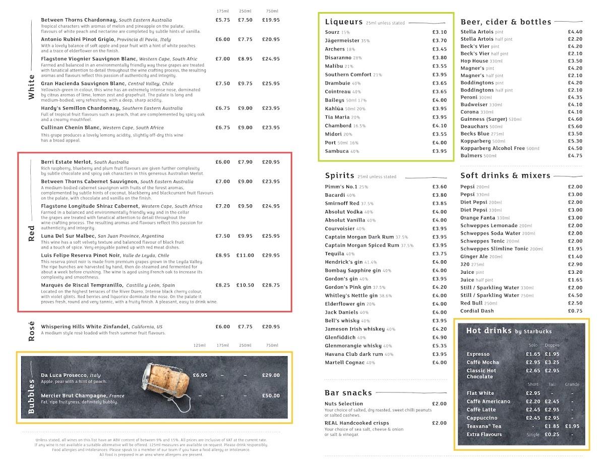 Menu at Holiday Inn Manchester - West by IHG restaurant, Salford