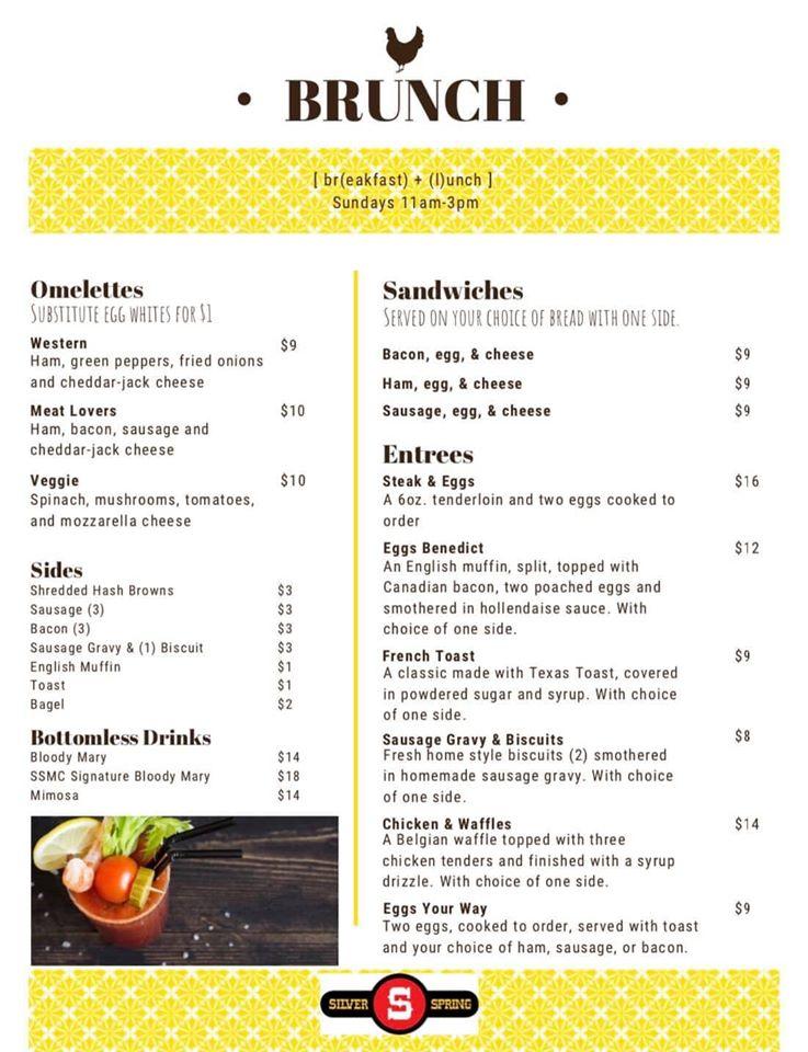 Menu at Silver Spring Mining Company pub & bar, Perry Hall