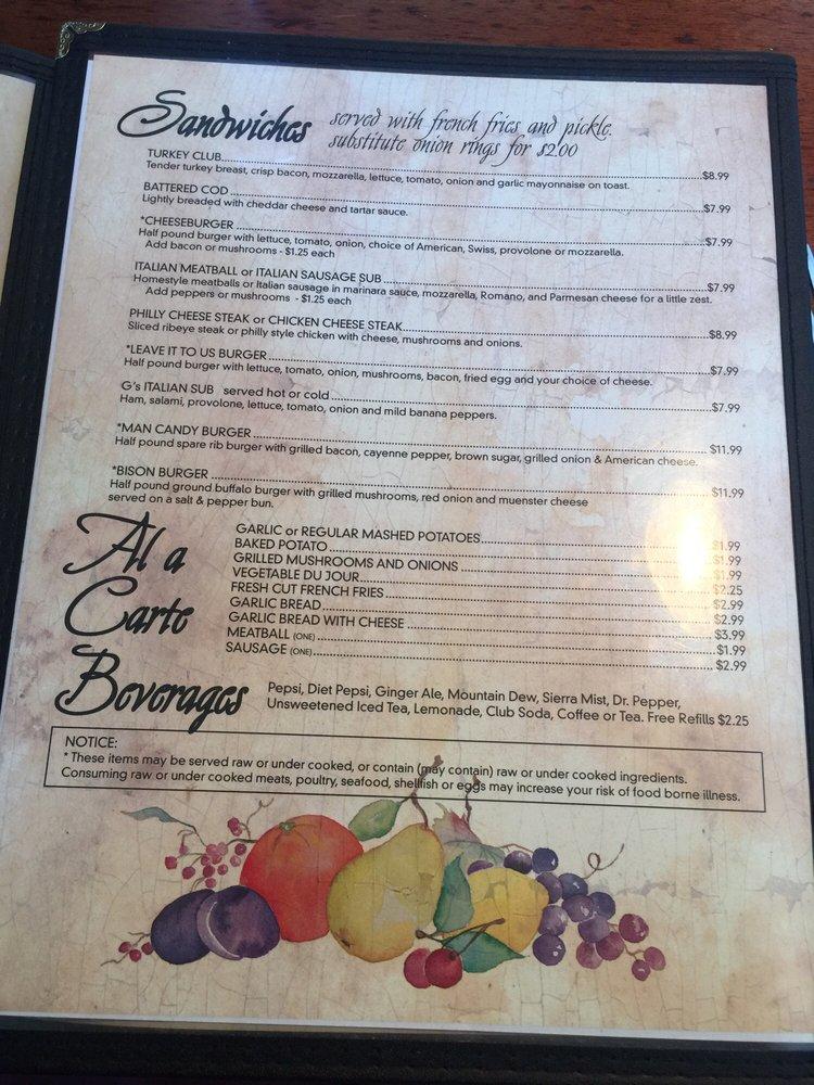 Menu at Spennato's Ristorante & Pizzeria, Northfield, Northfield Rd