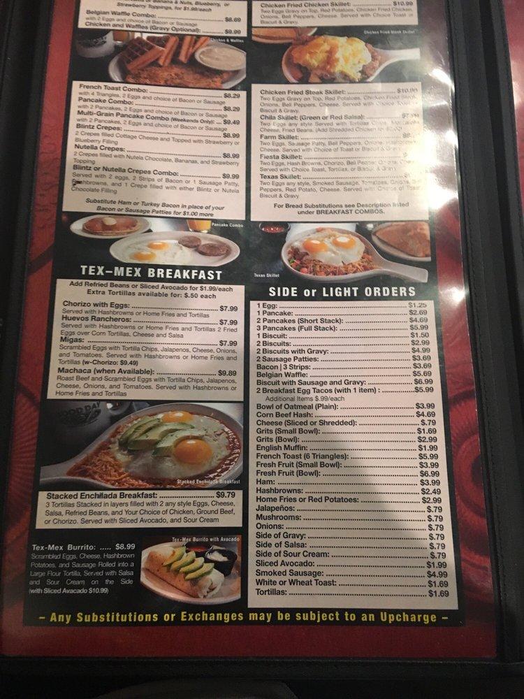 Menu at Good Day Cafe, Grand Prairie, S Carrier Pkwy #100