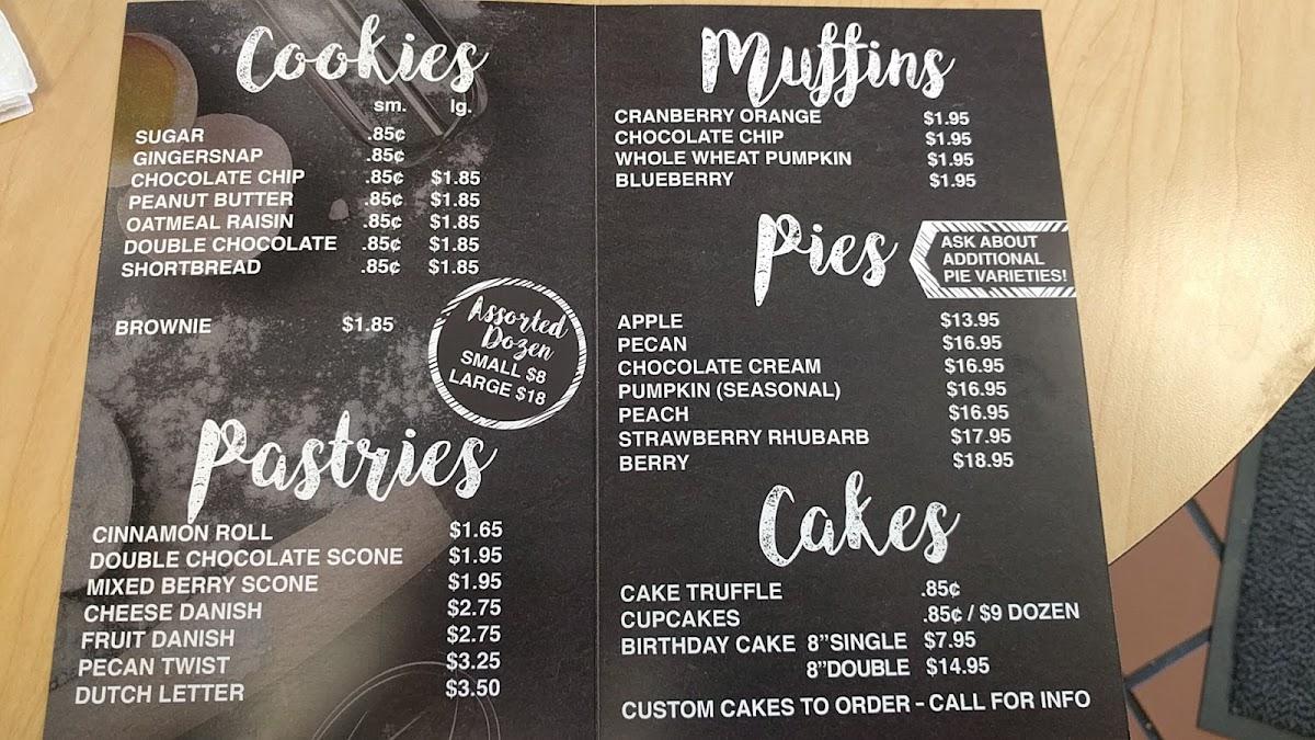 Menu at Little J's Bakeshoppe & Coffee restaurant, Tulsa