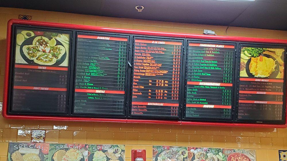 Menu at El Ranchito Taco Shop restaurant, Murrieta, Washington Ave