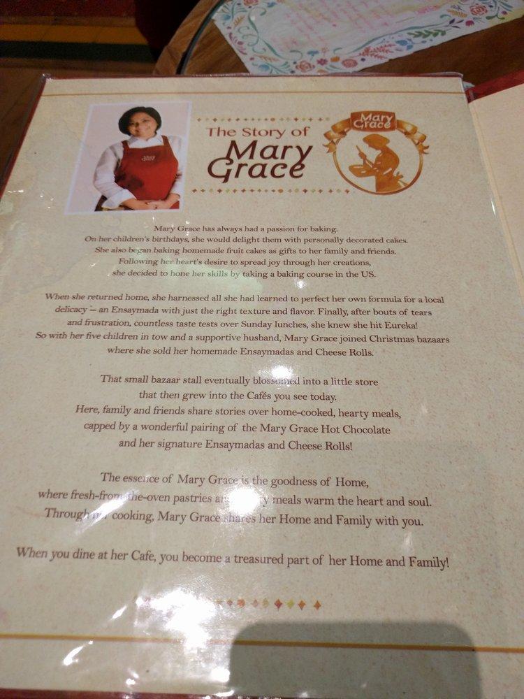 Menu at Mary Grace Cafe - Greenbelt 2, Makati, GF Greenbelt 2 Esperanza ...