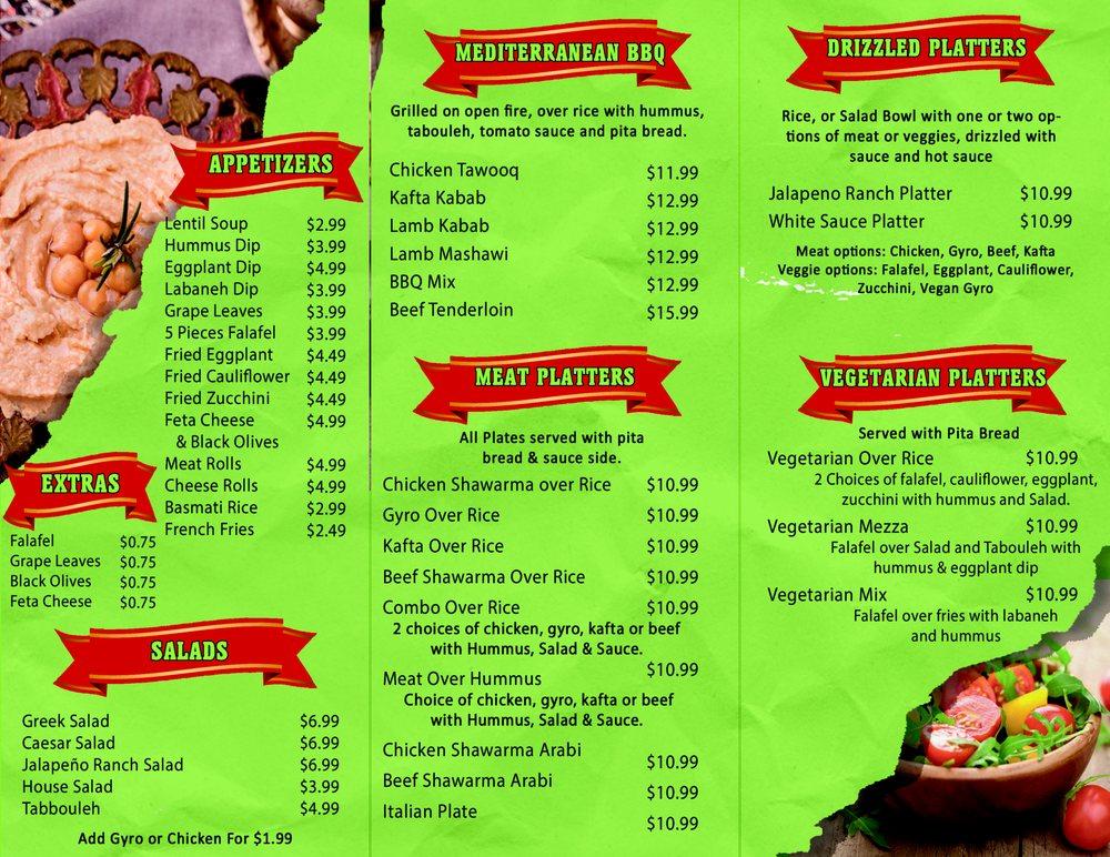 Menu at Aladdin Halal Grill restaurant, Round Rock