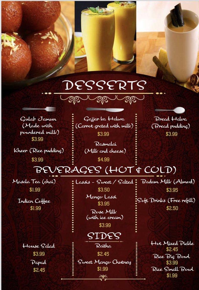 Menu at Curry Bowl Indian Restaurant, Folsom