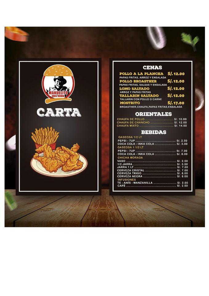 Menu at Manuelito Grill restaurant, Talara