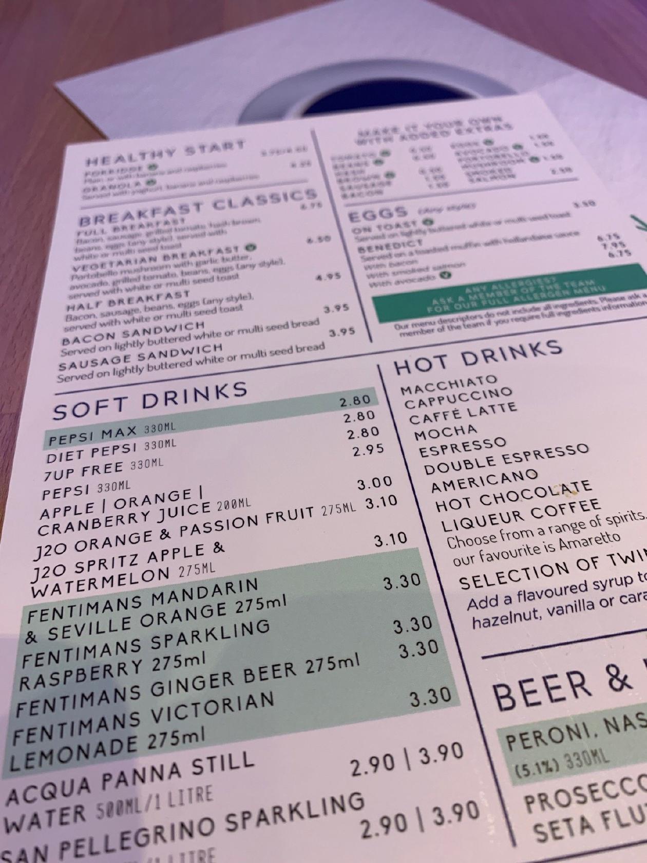 Menu at Prezzo Italian Restaurant London King's Cross, London, Shared ...