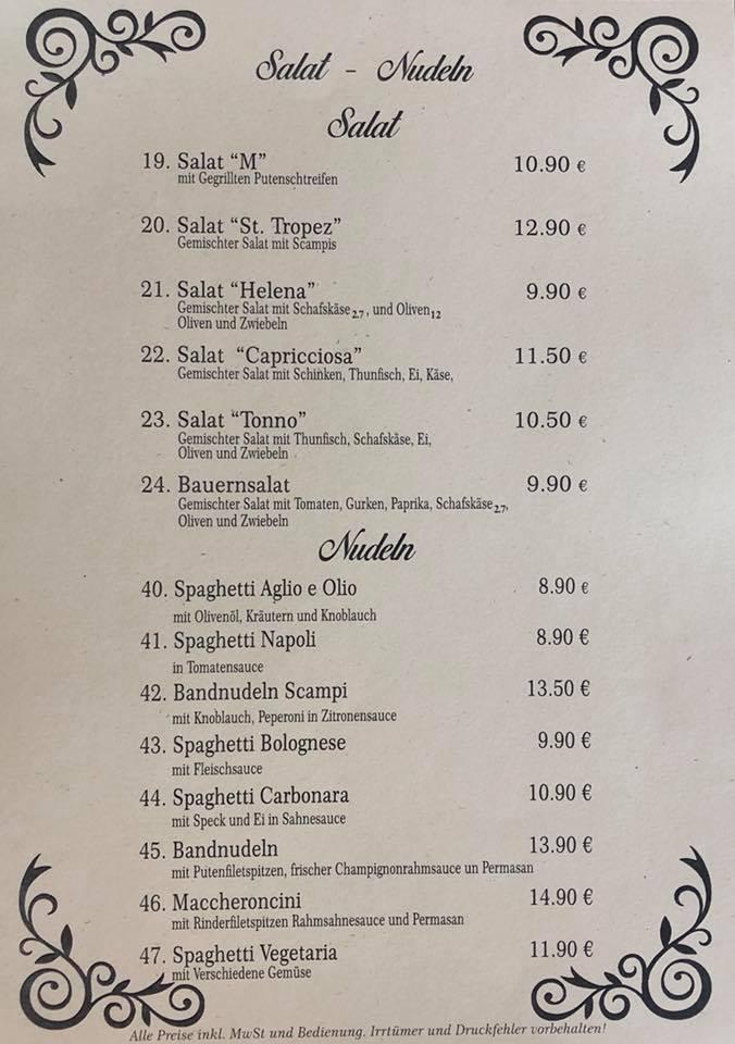 Speisekarte von Restaurant Am Gasometer, Oberhausen