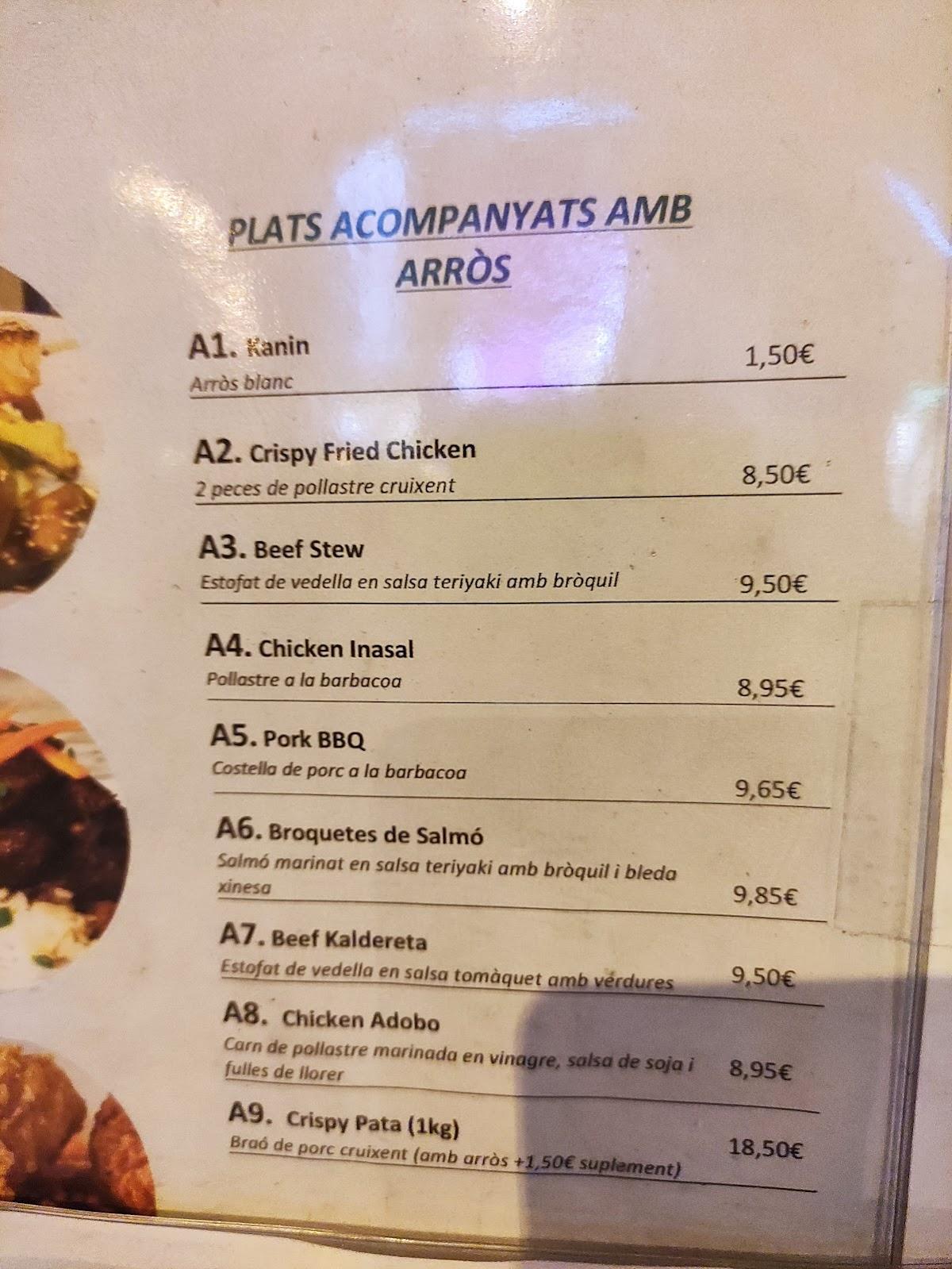 Menu at Sentro '20 restaurant, La Massana