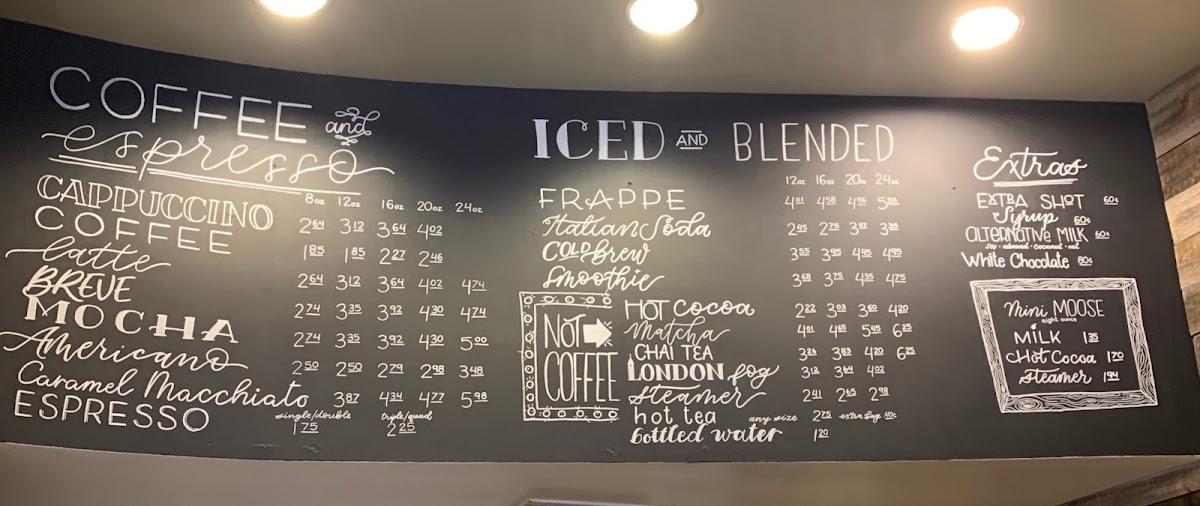 Menu at Mountain Timber Coffee, Boise