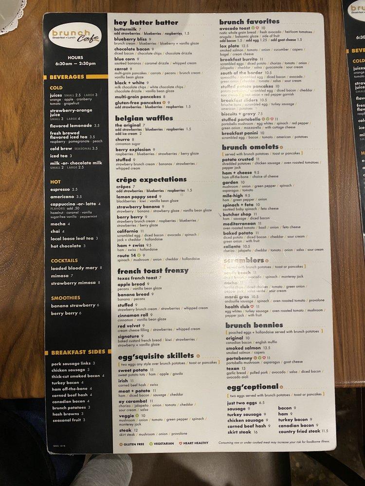 Menu at Brunch Cafe-Niles, Niles