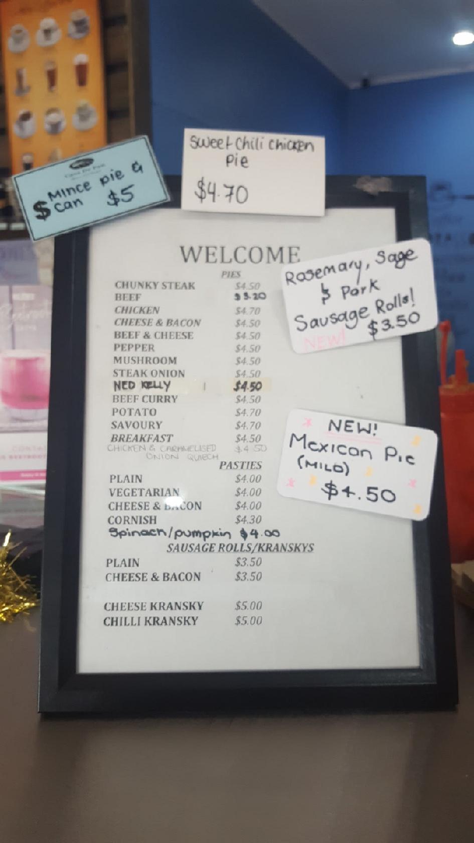 Menu at Casa De Pan cafe, Whyalla Playford