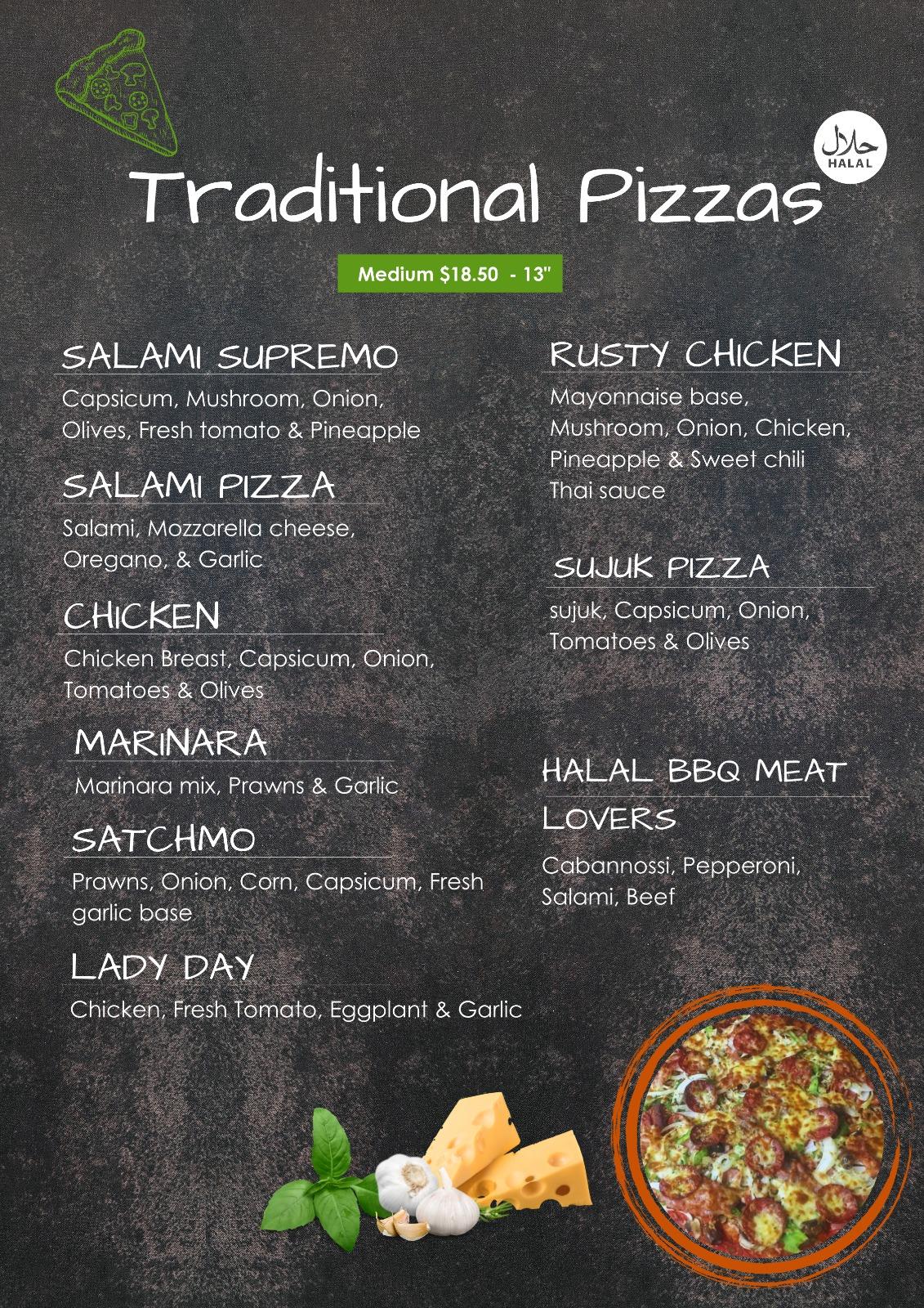 Menu at Jazz pizza Chullora pizzeria, Chullora