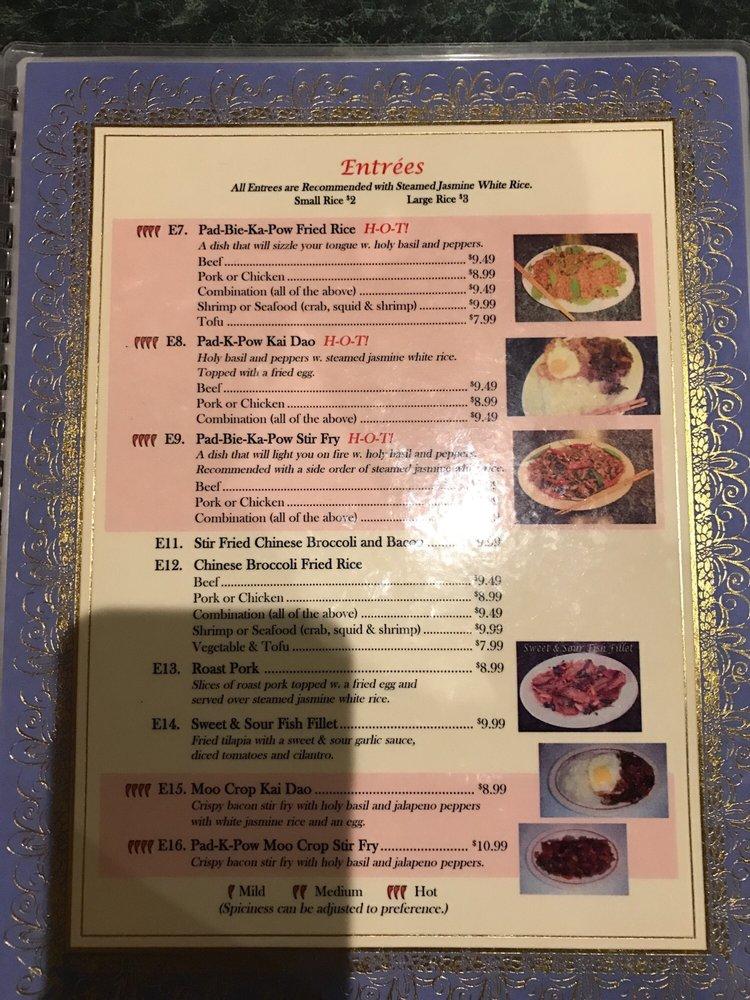 Menu at Sunny restaurant, Utica