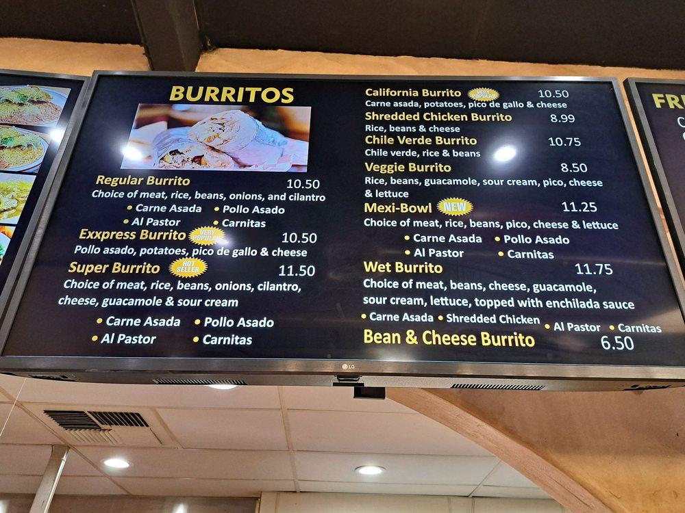 Menu at Taco Exxpress #3 fast food, Rocklin