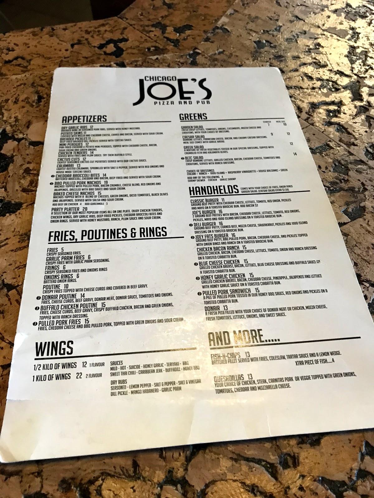 Menu at The Twisted Rhino Bar & Grill, Edmonton