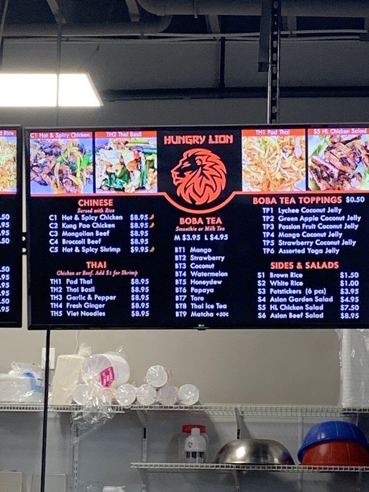 Menu at Hungry Lion Asian Cuisine restaurant, Woodburn