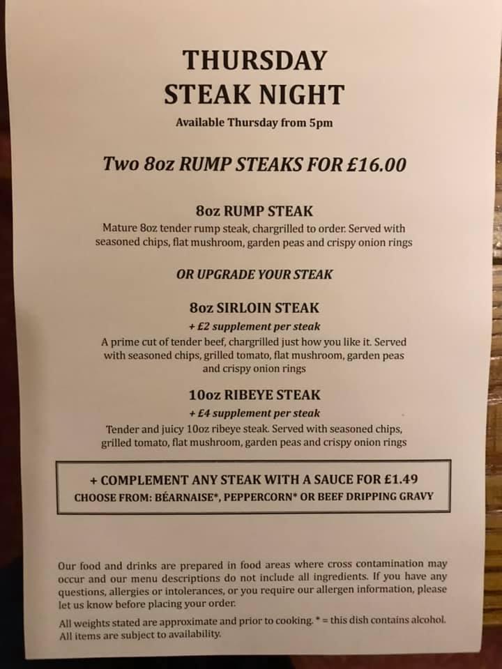 Menu at The Beech Tree pub & bar, Anlaby with Anlaby Common