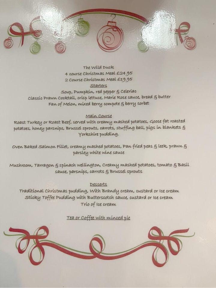 Menu at The Wild Duck Inn pub & bar, Dean