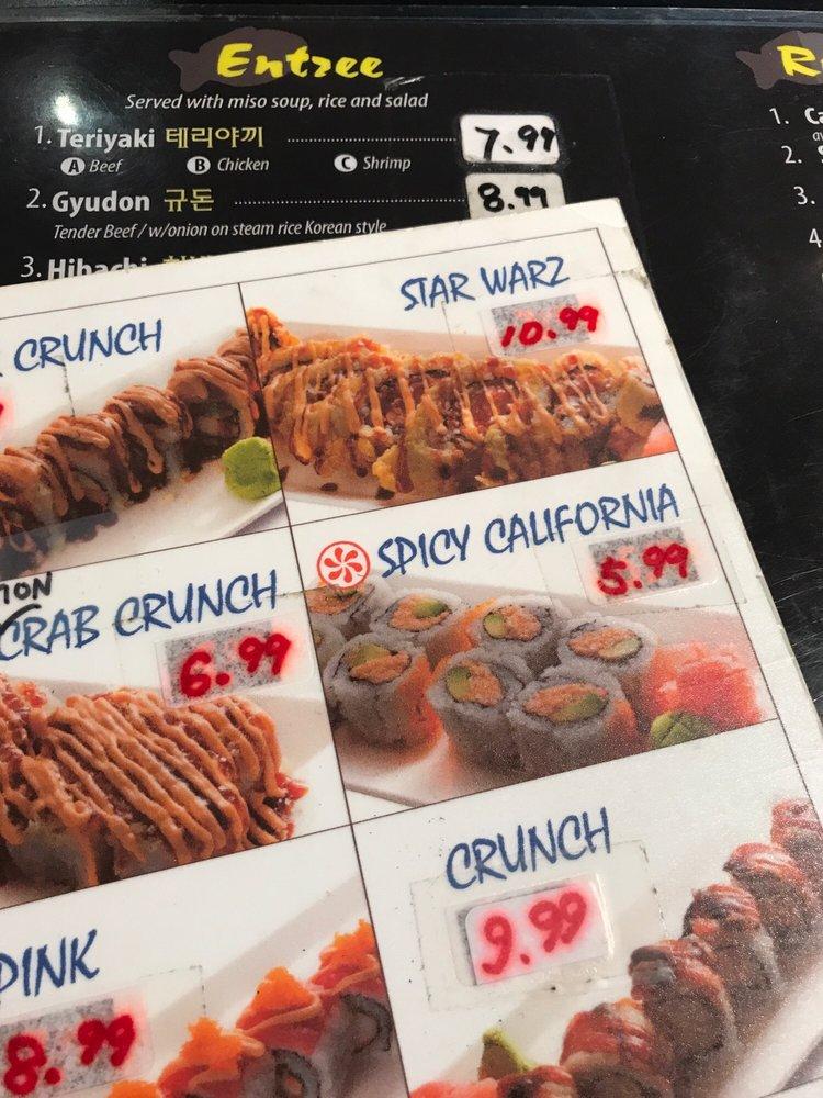 Menu at Sushiya restaurant, Duluth, Pleasant Hill Rd