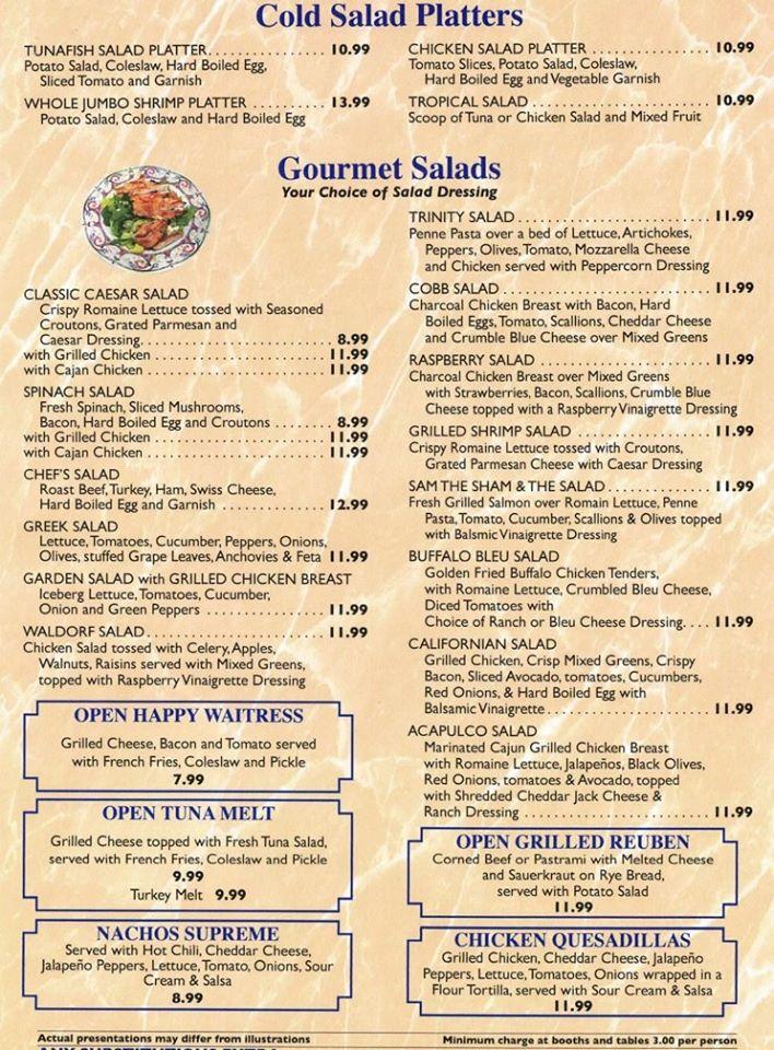 Menu at Triple-A Diner Restaurant, East Hartford