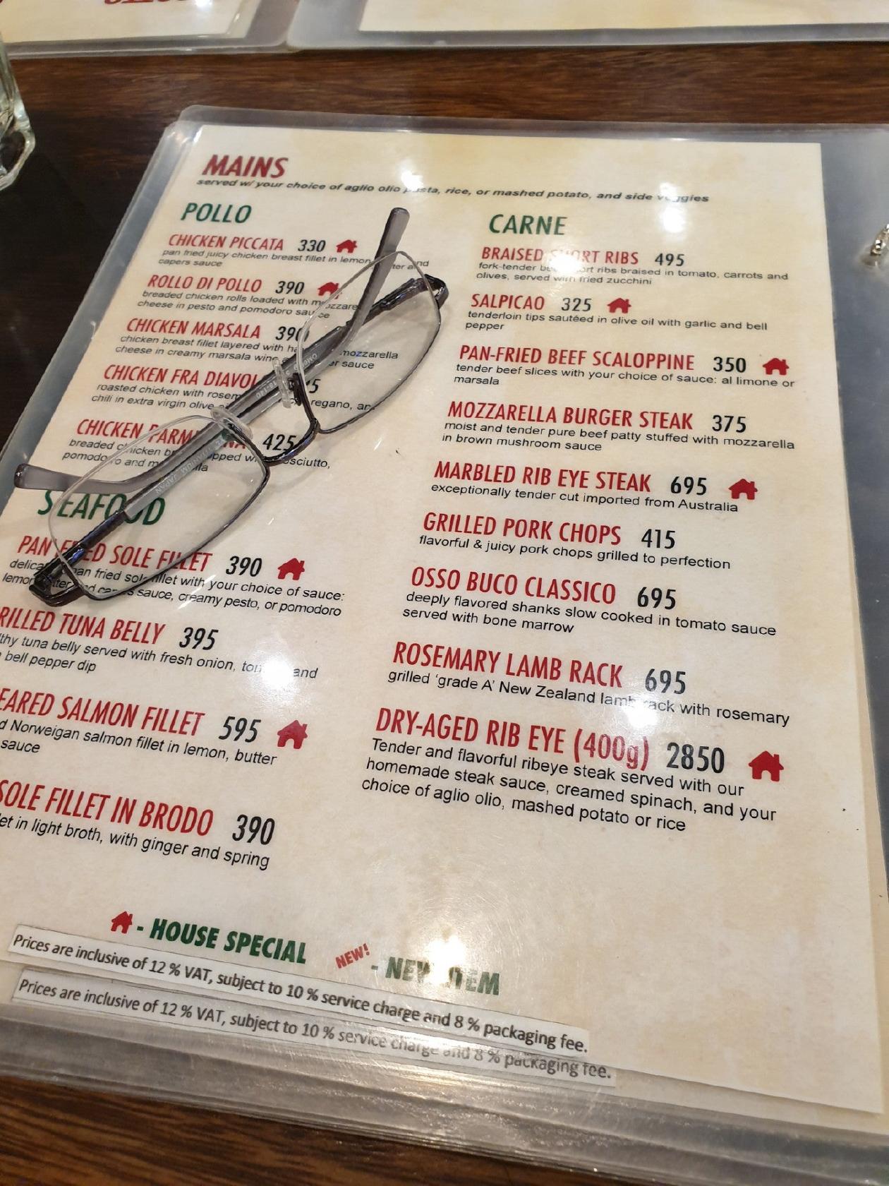 Menu at Mama Lou’s Italian Kitchen - Ayala Malls Feliz restaurant, Pasig