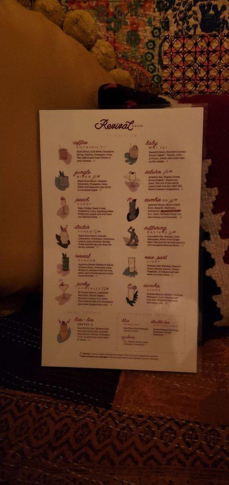 Menu at Revival House pub & bar, Des Moines