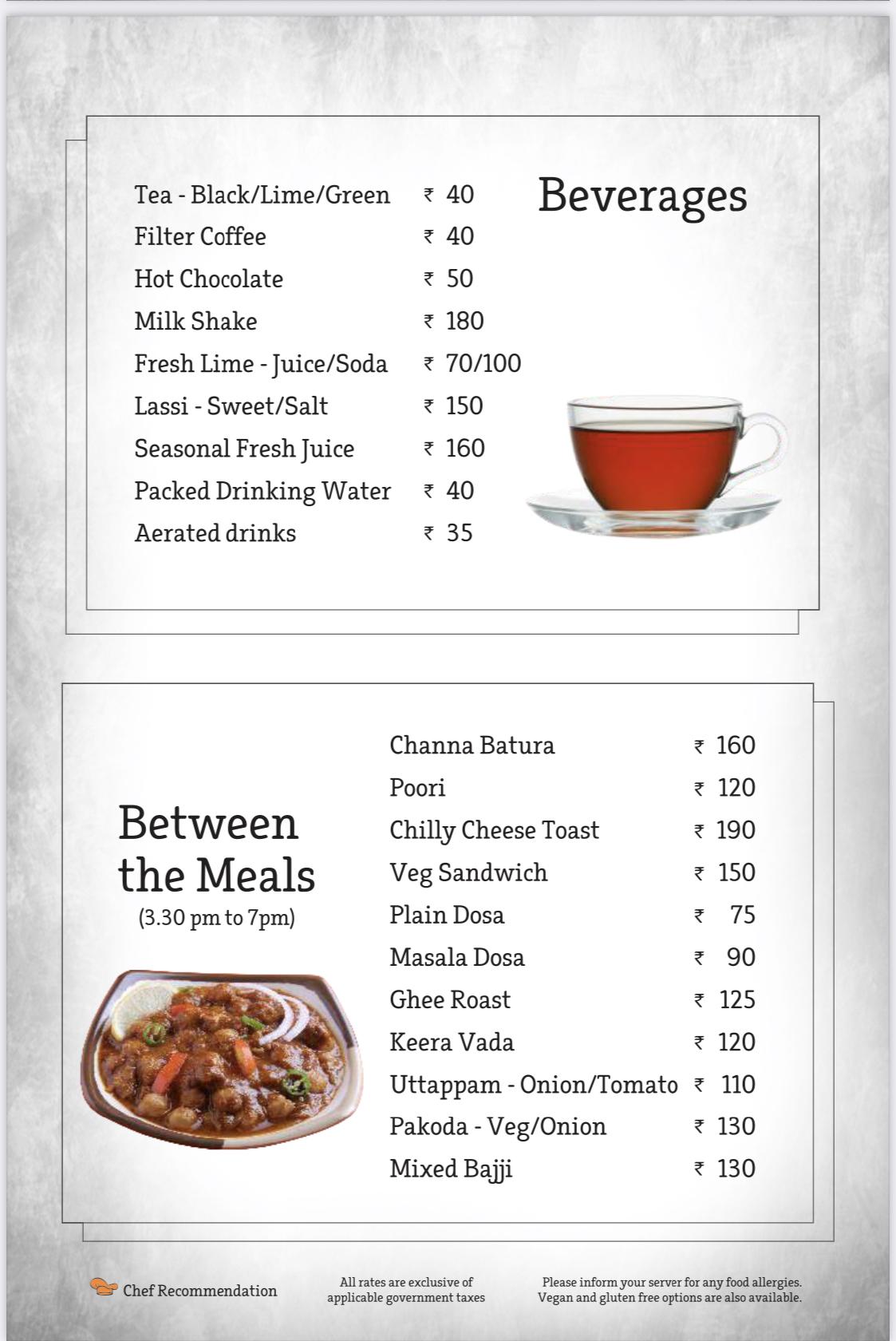Menu at The Golden Palate ( Pure Vegetarian Restaurant ) - Hotel ...