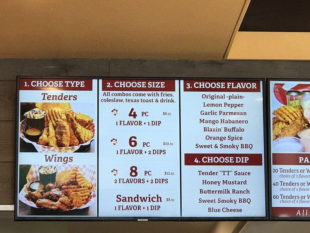 Menu at Top Tenders & Wings - Torrance restaurant, Torrance