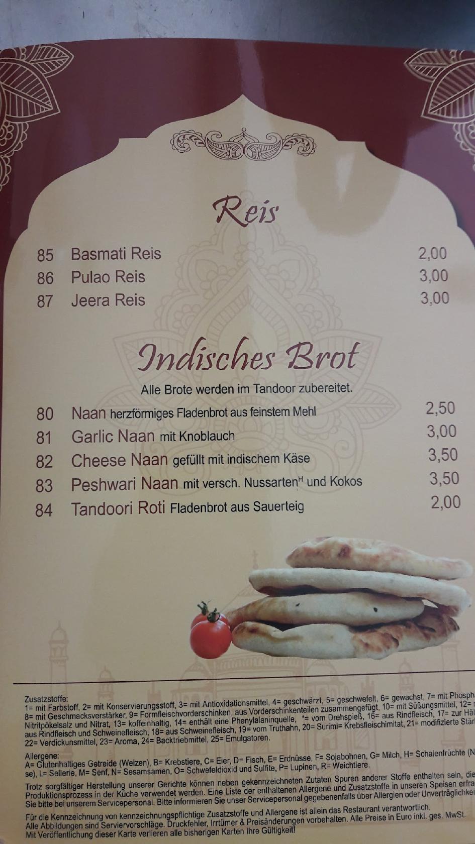 Speisekarte von Delhi Palace Seeheim-Jugenheim restaurant, Seeheim ...