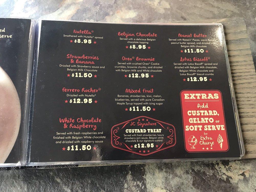 Menu at Johnny Custard Dessert Co desserts, Toronto