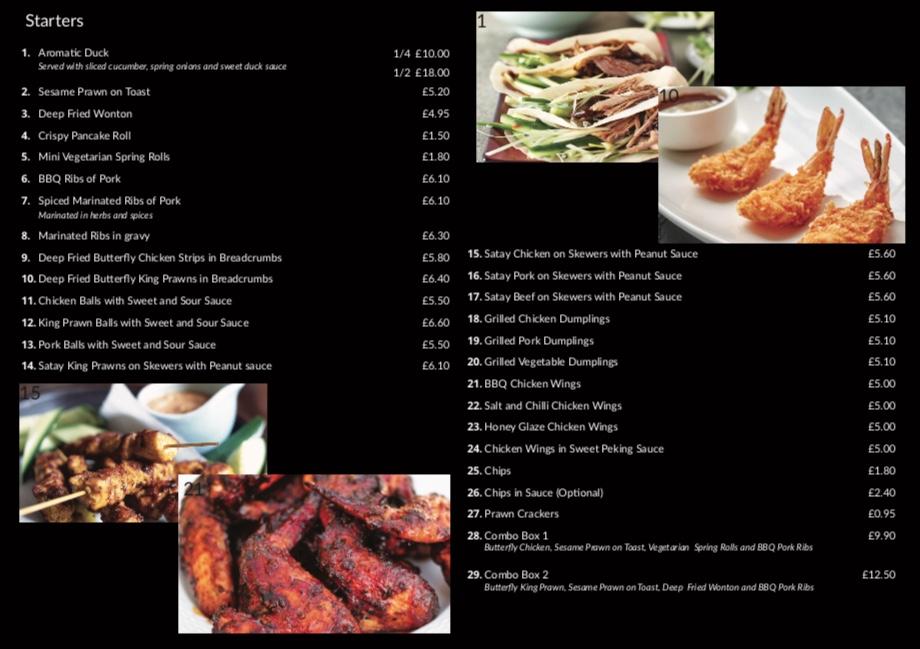 Menu at Chung's Chinese fast food, Hounslow, 13 New Heston Rd