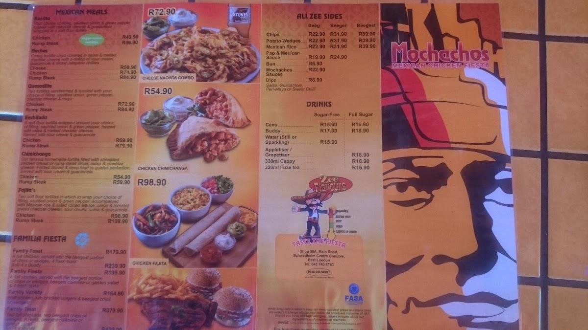 Menu at Mainies on Main restaurant, East London