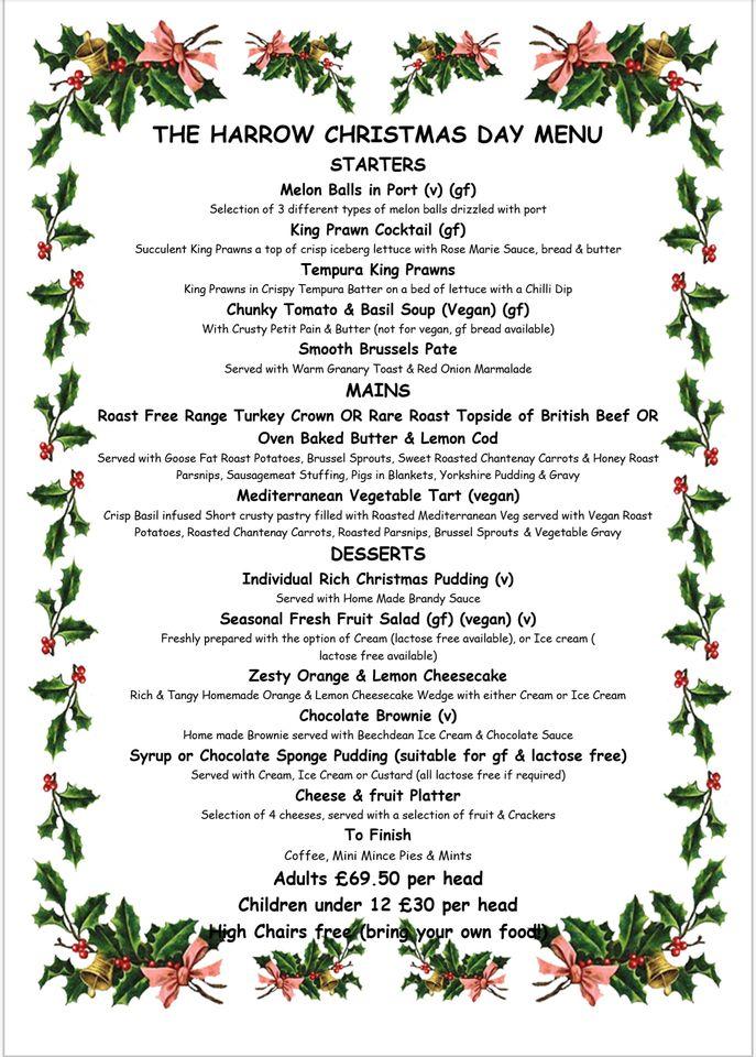 Menu at The Harrow pub & bar, High Wycombe