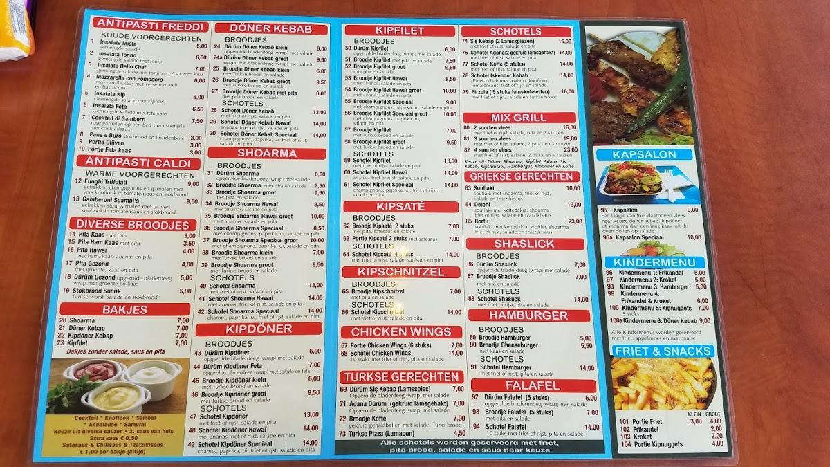 Speisekarte von Konak Pizzeria Doner Kebab, Ittervoort