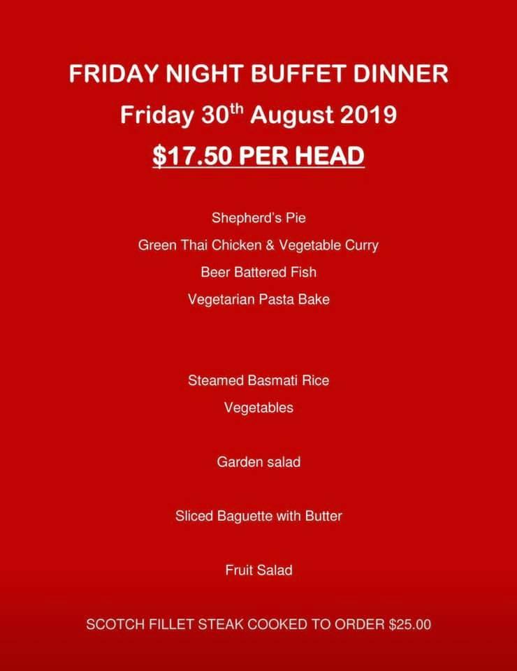 Menu at Mornington Rsl restaurant, Mornington