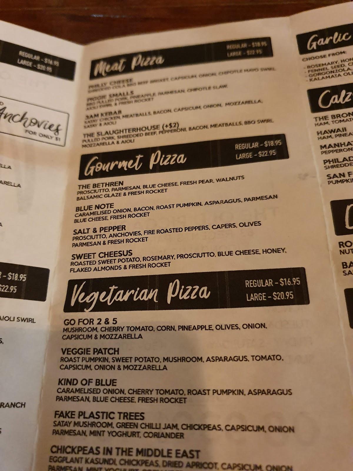 Menu at The Old Piccadilly cafe, Connolly