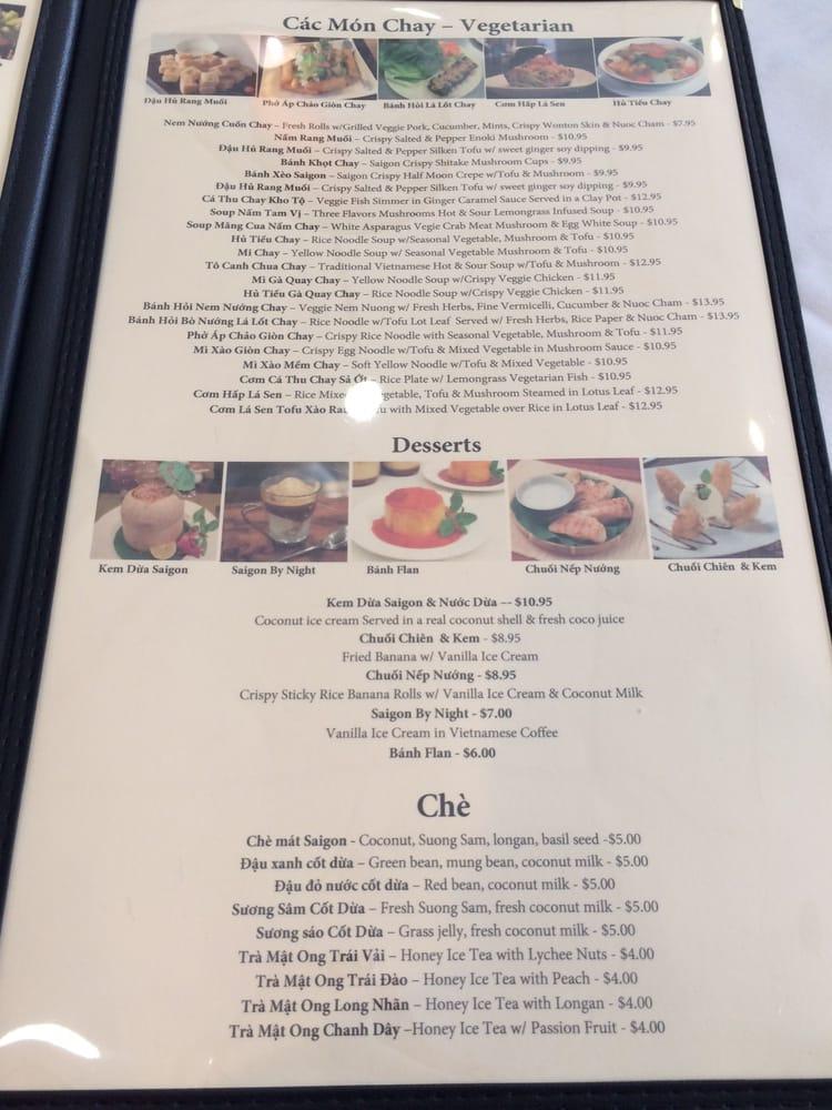 Menu at Saigon Kitchen restaurant, San Jose, Story Rd #1005