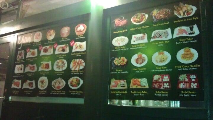 Menu at Yumi Dim Sum Teppanyaki restaurant, Vienna