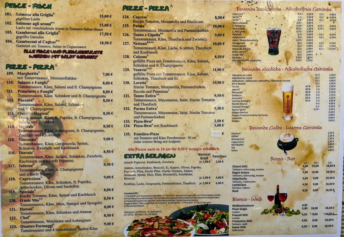 Speisekarte von Angolo Italiano, Inh. Familie Amato restaurant, Holzminden