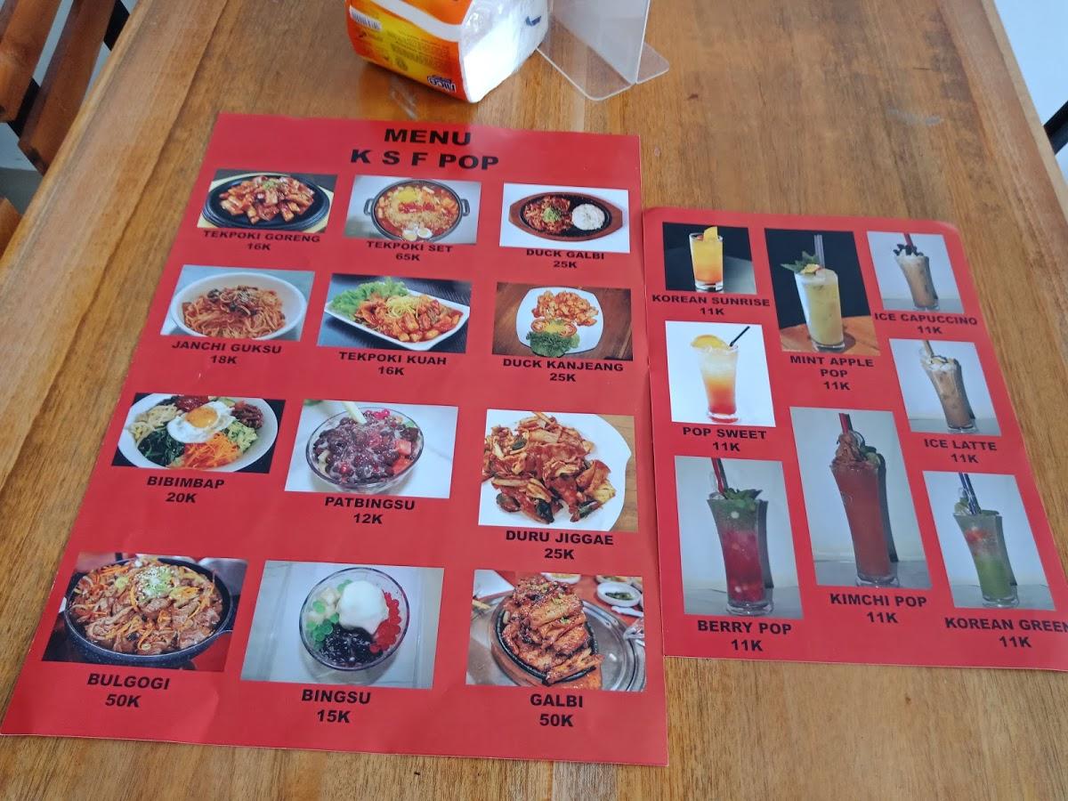 Menu at KSF POP ( KOREAN RESTAURANT ), Denpasar