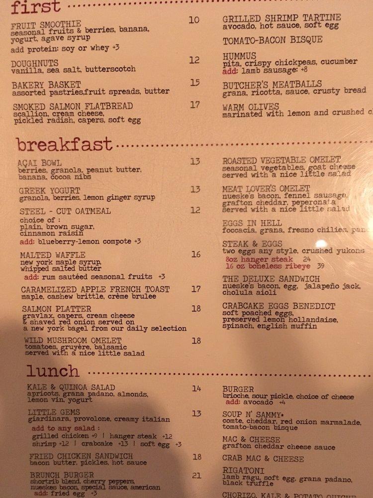 Menu at Parker & Quinn pub & bar, West New York