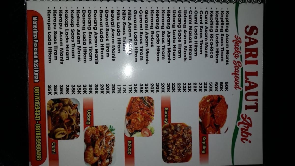 Menu at SARI LAUT ARBY restaurant, Malang