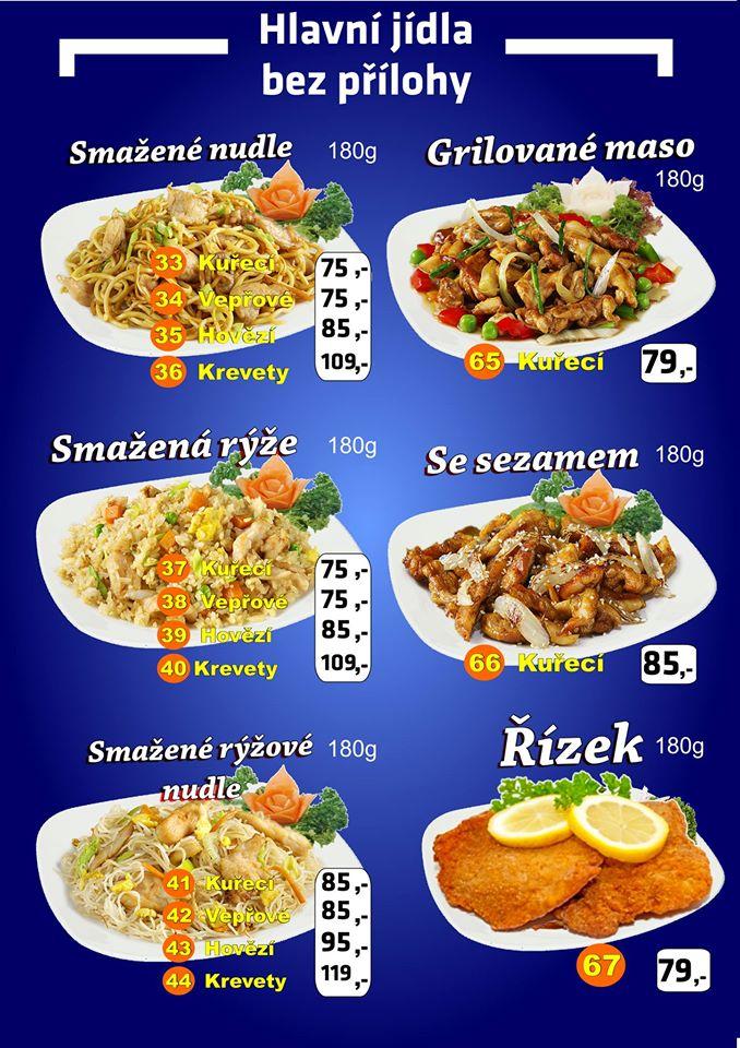 Menu at Asia Restaurant, Pacov