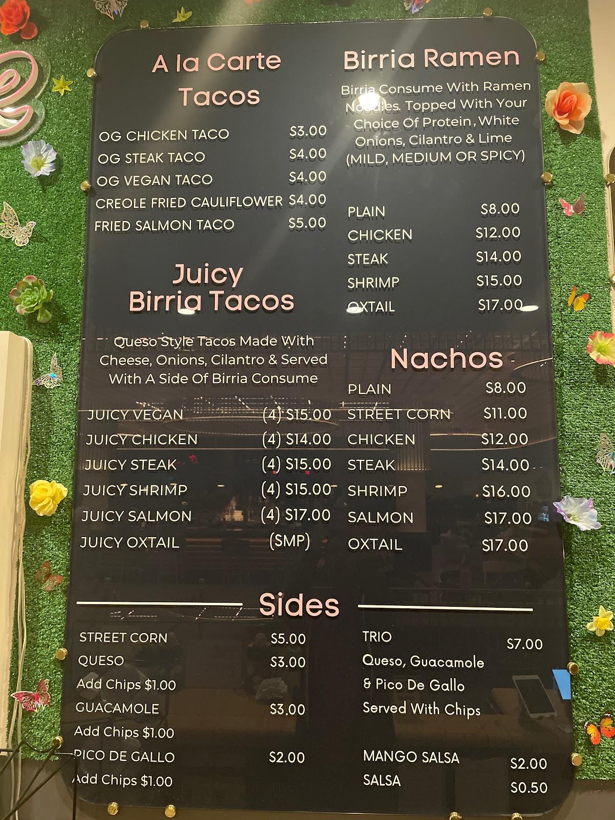 Carta del restaurante Pretty Little Tacos Midtown, Atlanta, Peachtree ...