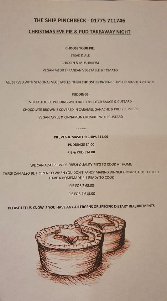 Menu at The Ship pub & bar, Spalding, N Gate