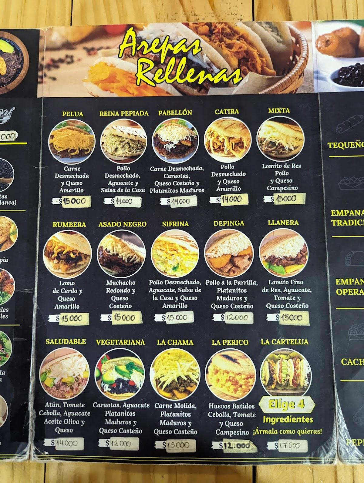 Menu at Venezuela Bistró restaurant, Bogotá, Cl. 95 #15-20